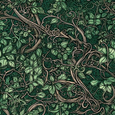 Seamless Vine Pattern Digital Paper Etsy