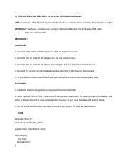 SENSOR GROUP EXPS Rtf TITLE INTERFACING BY LCD C DISPLAY WITH ARDUINO NANO AIM To
