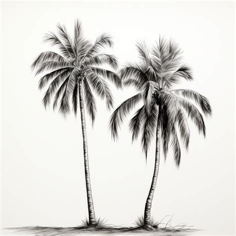 Premium Photo Silhouettes In Simplicity A Monochrome Pencil Sketch Of