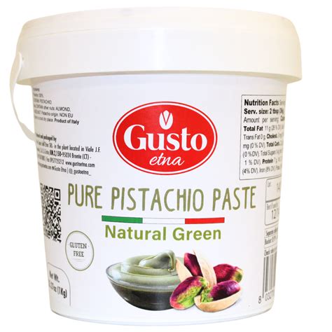 Gusto Etna Pure Sicilian Pistachio Paste In Bulk Unsweetened Pistachio Butter Bucket 2 2 Lb 1