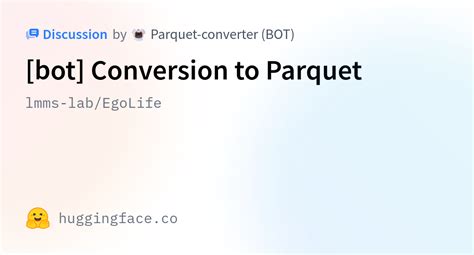 Lmms Labegolife · Bot Conversion To Parquet
