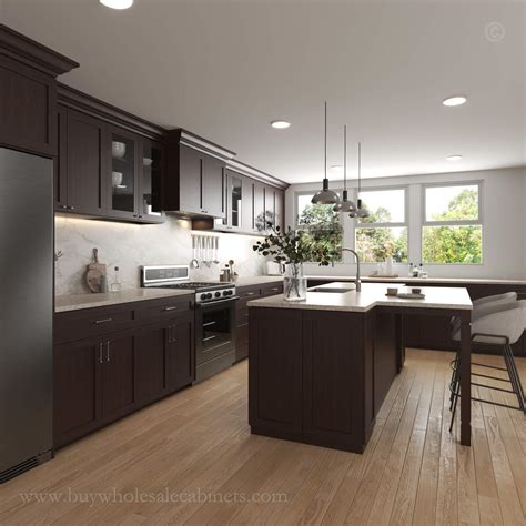 Shaker Style Kitchen Cabinets Espresso