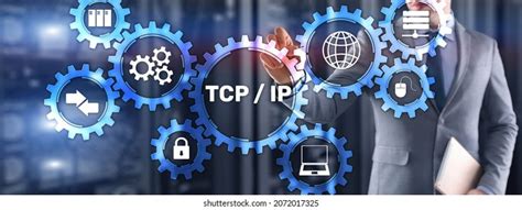 TCP IP 네트워킹입니다 전송 제어 프로토콜 스톡 사진 지금 편집