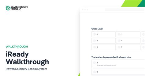 Iready Walkthrough Teacher Observation Form