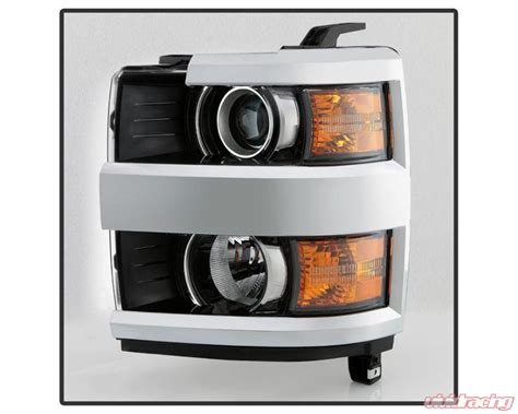 Xtune Oem Style Left Driver Side Headlight With Chrome Bezel Chevrolet