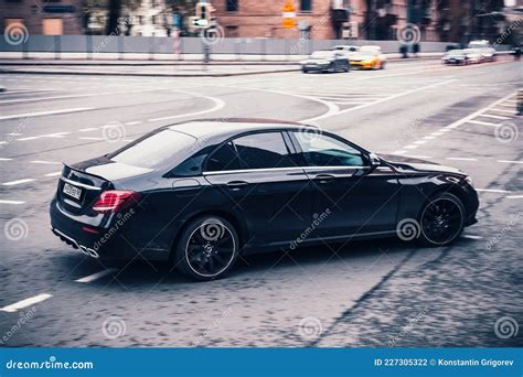 Black Mercedes Benz E Class Side View Photography Of A Modern Premium