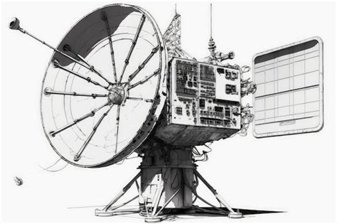 Premium Ai Image Satellite Antenna Minimalist Illustration Background Generative Ai