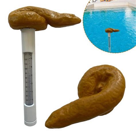 Homitools Floating Swimming Pool Floating Prank Water Funny Floating Poo Shape Meter Pond Water