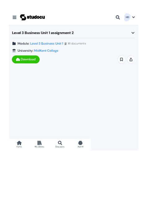 Level 3 Business Unit 1 Assignment 2 Unit One Exploring Business