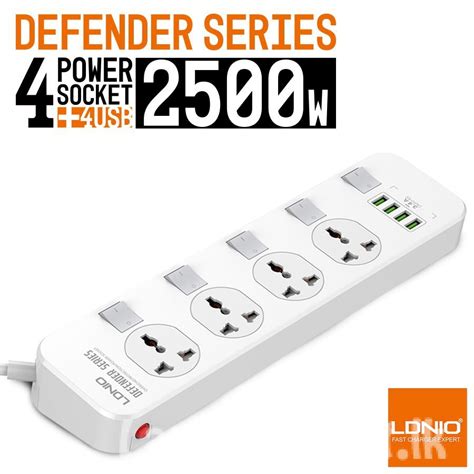 LDNIO Extension Power Cord Power Socker LDNIO SC4408 4 Power Socket With 4 USB Extension