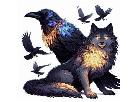 A Crow With Shimmering Black Feathers Pe Graphic By Creativeguru · Creative Fabrica