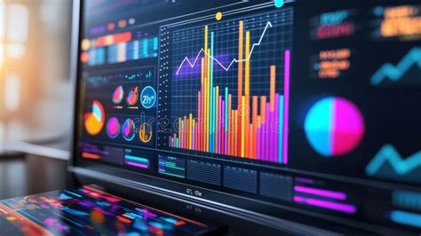 Colorful Data Analytics Dashboard with Charts and Graphs Stock Image - Image of trend, analytics ...