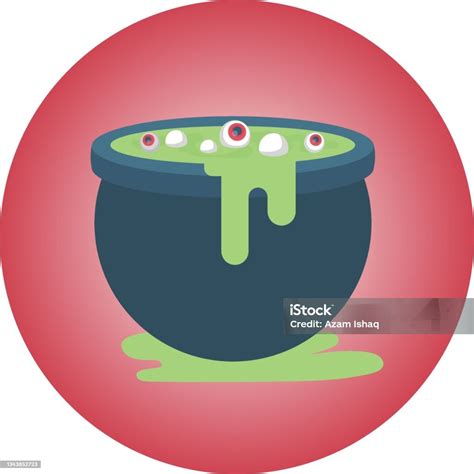 마녀 스튜 스톡 일러스트레이션 독과 눈알 요리 가마솥 냄비 개념 벡터 아이콘 디자인 냄비 기호에서 좀비 눈 요리 할로윈 31 화이트 배경에 기호 수프에 대한 스톡 벡터 아트