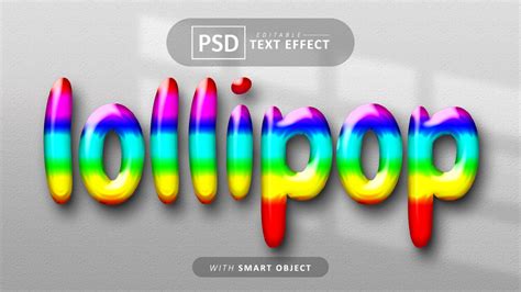 Lollipop Text Effect Editable 33862469 Psd