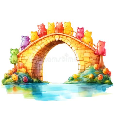 Gummy Bear Bridge Beautiful Sweets Candyland Fairytale Stock Illustration Illustration Of