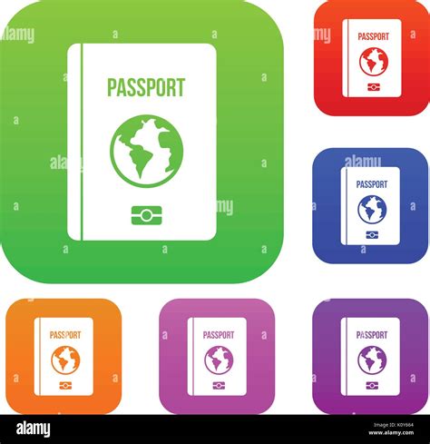Passport Set Collection Stock Vector Image And Art Alamy