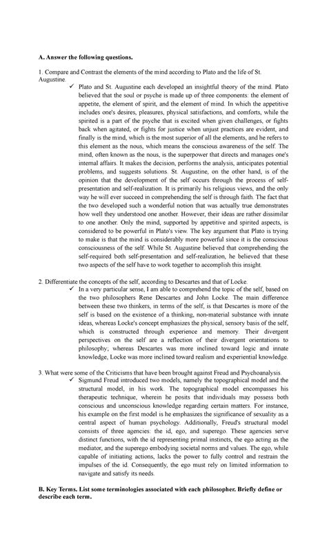 Uts Learning Assignment A Answer The Following Questions Compare And Contrast The Elements