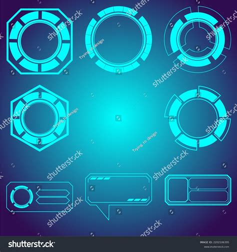 futuristic frame border hud style gui stock vector royalty free