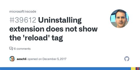 Uninstalling Extension Does Not Show The Reload Tag Issue Microsoft Vscode GitHub