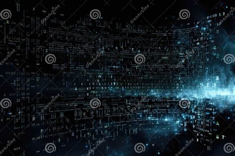 Futuristic Technology Background With Binary Code 3d Rendering