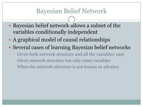 Belief Networks And Bayesian Classification Pptx