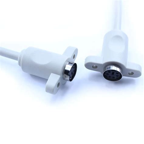 Mini Din 6p Ps2 Female Socket Panel Mount Cable For Keyboard Mouse In Computer Cables