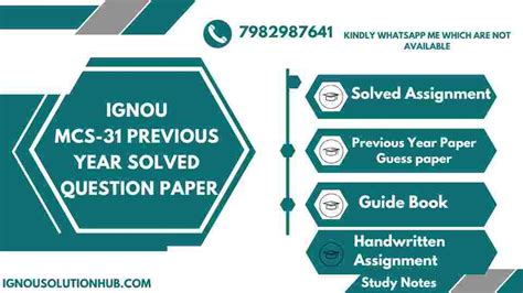 Ignou Mcs 31 Previous Year Solved Question Paper Ignou Solved Assignment
