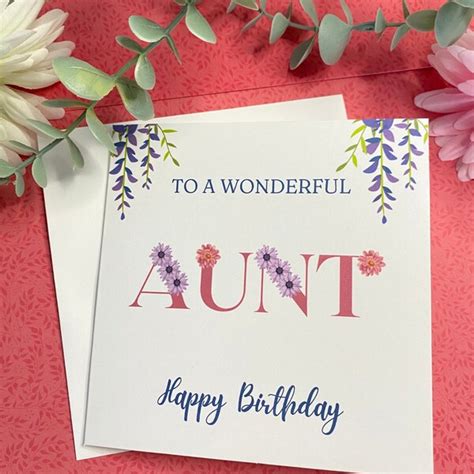 Great Auntie Birthday Card Etsy
