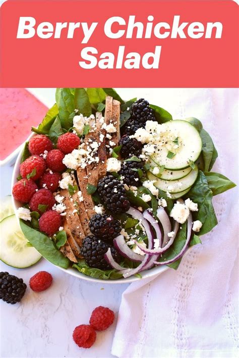 Berry Chicken Salad With Raspberry Vinaigrette Salad Recipes Healthy
