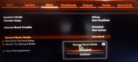 Résoudre Secure Boot Can Be Enabled When Platform Is In User Mode