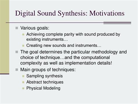Ppt Large Scale Physical Modeling Synthesis Powerpoint Presentation
