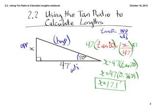 Using The Tan Ratio To Calculate Lengths PPT