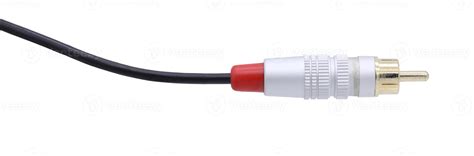 Silver Colored Av Cable Connector Isolated On White Background