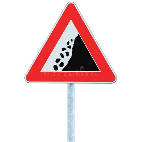 Danger Falling Objects Warning Sign Isolated Macro Stock Image Image