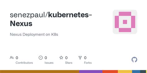 GitHub Senezpaul Kubernetes Nexus Nexus Deployment On K8s
