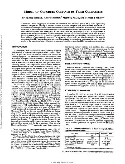 Pdf Model Of Concrete Confined By Fiber Composites Dokumen Tips