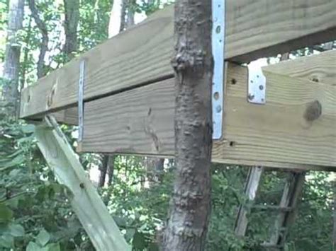 Building Adam S Treehouse Video Diagonal Supports Tacked In YouTube