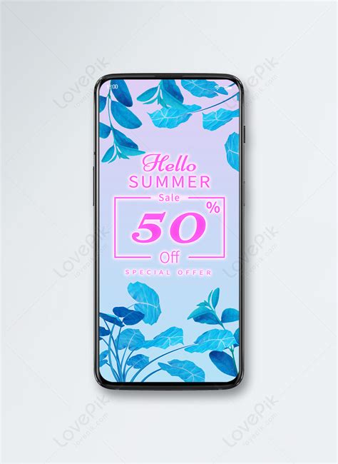 여름 소프트 핑크 블루 그라데이션 네온 컬러 플랜트 Sns 모바일 프로모션 Ui 디자인 프로모션 페이지 이미지 사진 465360266 무료 다운로드