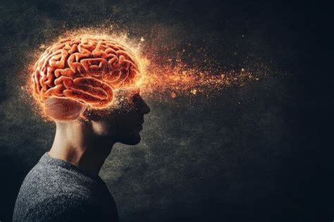 Bioelectric Impulse Neural Impulse And Neuron Recovery Human Head With