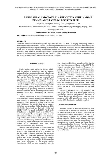 Pdf Large Area Land Cover Classification With Landsat Etm Images