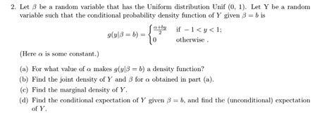 solved let 8 be a random variable that has the uniform distribution
