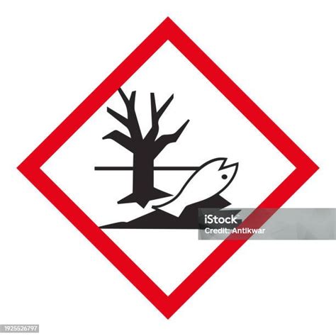 Ghs Aquatic Toxicity Label Stock Illustration Download Image Now