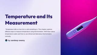 Temperature And Its Measurement Ppt 6th Science Curiosity PDF