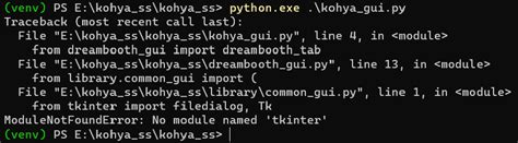 No Module Named Tkinter · Bmaltais Kohyass · Discussion 143 · Github