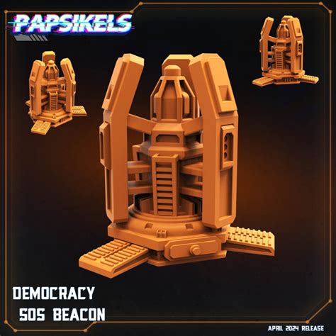 3d Printable Democracy Sos Beacon By Papsikels Miniatures