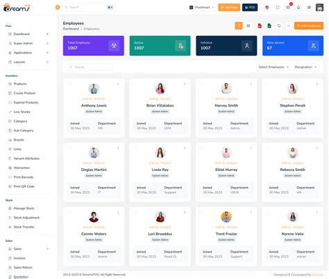 dreamspos pos sales analytics and inventory management dashboard