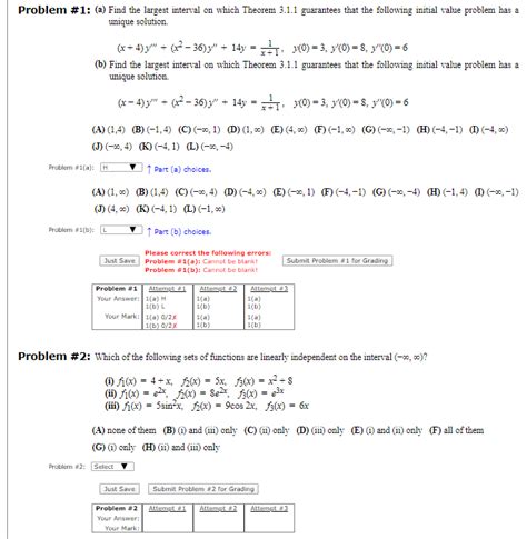 Solved Problem 1 A Find The Largest Interval On Which