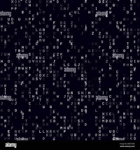 Abstract Digital Background White Sparse Alphabet Letters Background Medium Sized Seamless