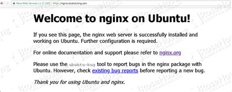 How To Install Nginx On Ubuntu RoseHosting
