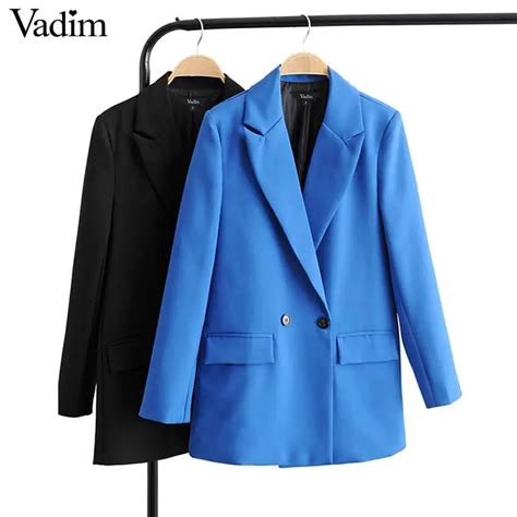 Женское элегантное платье Vadim однотонный блейзер с надрезом с длинными рукавами карманами